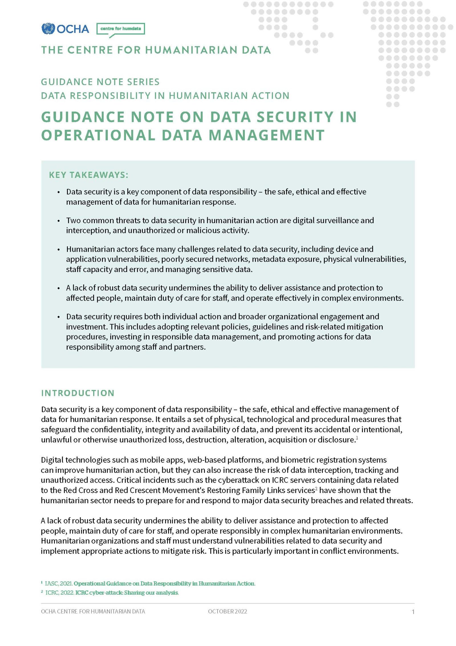 Guidance Note on Data Security in Operational Data Management – The ...